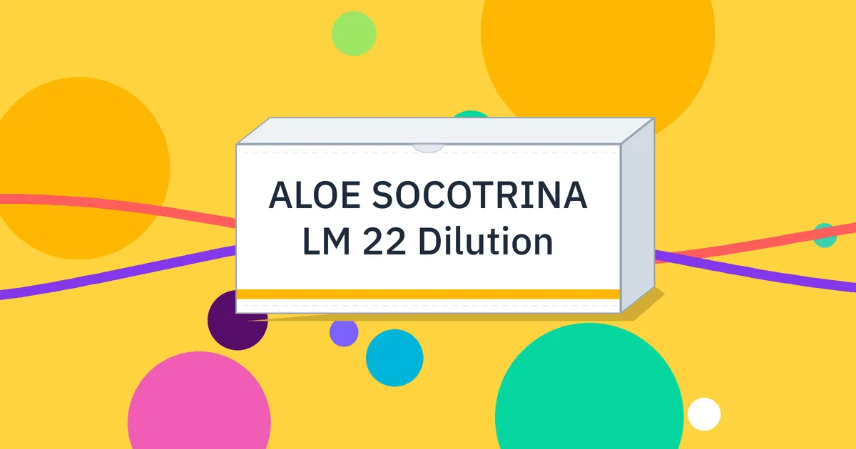Symbolbild: Packung mit der Aufschrift ALOE SOCOTRINA LM 22 Dilution (PZN 13313522) – Verfügbarkeit und Bezug in Apotheken in Frankfurt am Main