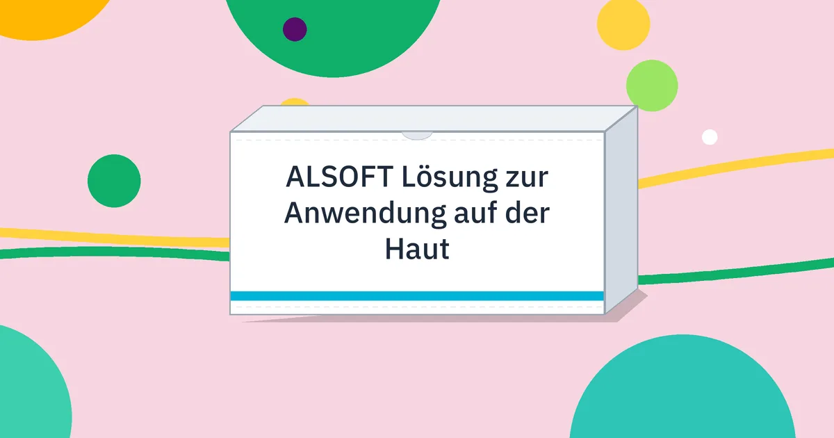 Symbolbild: Packung mit der Aufschrift ALSOFT Lösung zur Anwendung auf der Haut (PZN 18848825) – Verfügbarkeit und Bezug in Apotheken in Frankfurt am Main