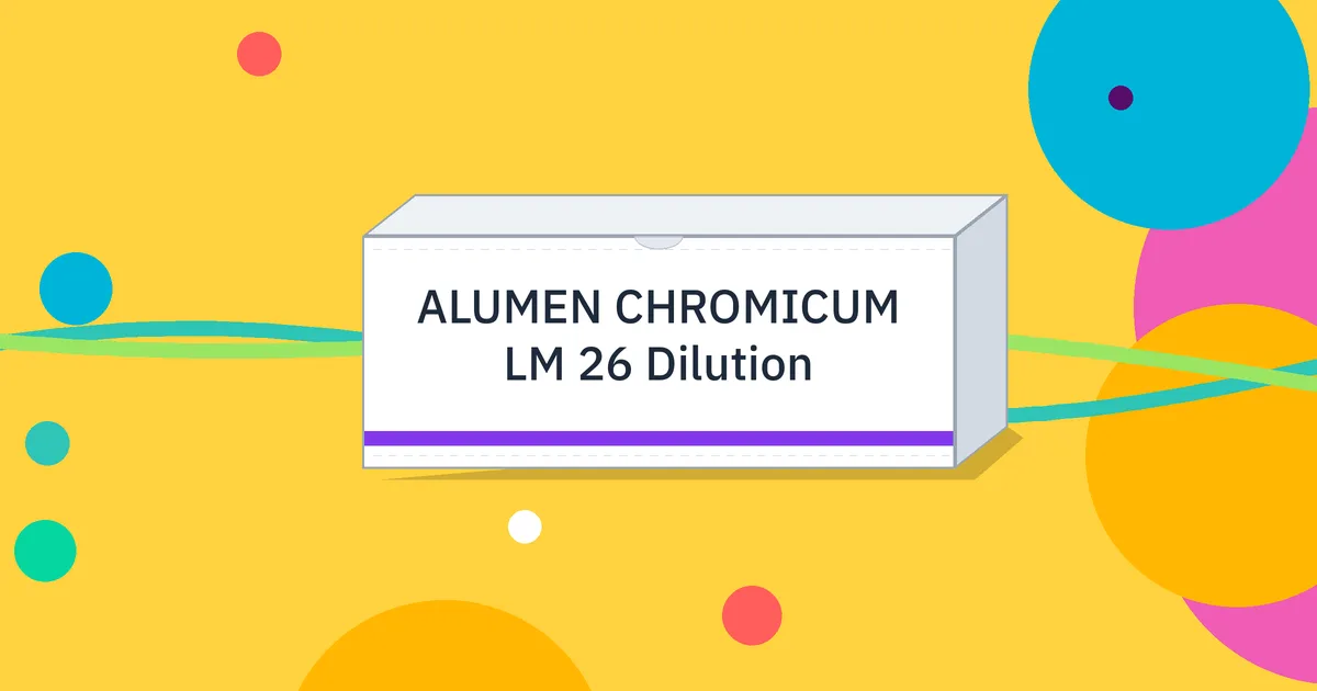 Symbolbild: Packung mit der Aufschrift ALUMEN CHROMICUM LM 26 Dilution (PZN 13315952) – Verfügbarkeit und Bezug in Apotheken in Frankfurt am Main