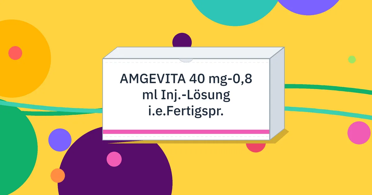 Symbolbild: Packung mit der Aufschrift AMGEVITA 40 mg-0,8 ml Inj.-Lösung i.e.Fertigspr. (PZN 14269088) – Verfügbarkeit und Bezug in Apotheken in Frankfurt am Main
