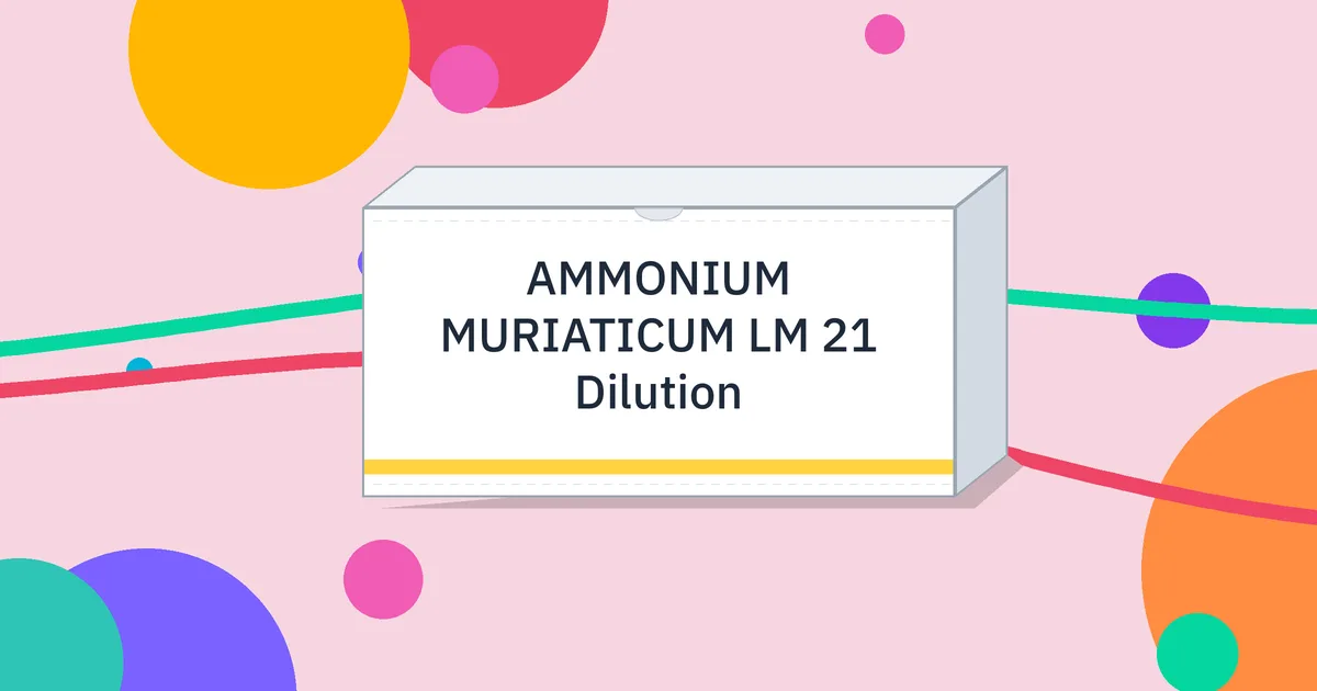 Symbolbild: Packung mit der Aufschrift AMMONIUM MURIATICUM LM 21 Dilution (PZN 12761164) – Verfügbarkeit und Bezug in Apotheken in Frankfurt am Main