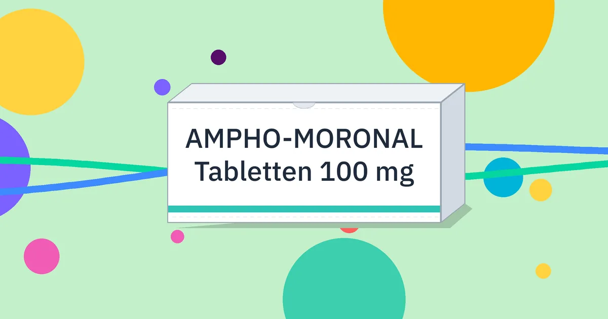 Symbolbild: Packung mit der Aufschrift AMPHO-MORONAL Tabletten 100 mg (PZN 10012091) – Verfügbarkeit und Bezug in Apotheken in Frankfurt am Main