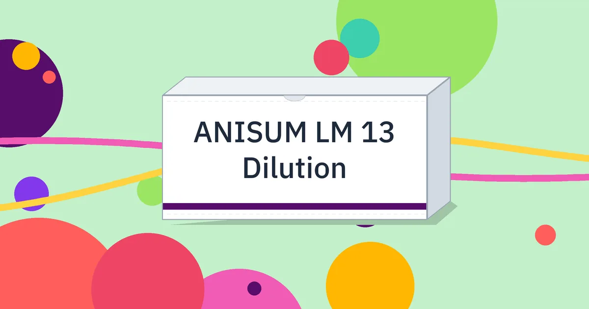 Symbolbild: Packung mit der Aufschrift ANISUM LM 13 Dilution (PZN 12762867) – Verfügbarkeit und Bezug in Apotheken in Frankfurt am Main