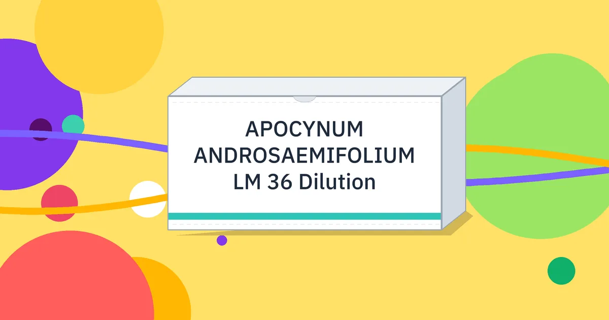 Symbolbild: Packung mit der Aufschrift APOCYNUM ANDROSAEMIFOLIUM LM 36 Dilution (PZN 13380671) – Verfügbarkeit und Bezug in Apotheken in Frankfurt am Main