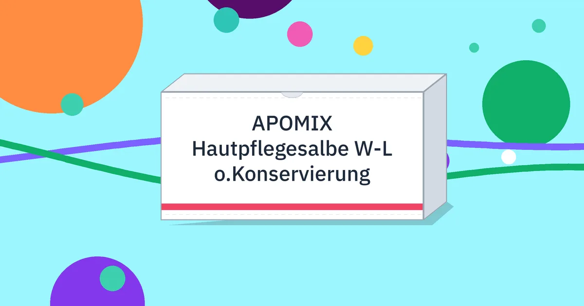 Symbolbild: Packung mit der Aufschrift APOMIX Hautpflegesalbe W-L o.Konservierung (PZN 17421295) – Verfügbarkeit und Bezug in Apotheken in Frankfurt am Main