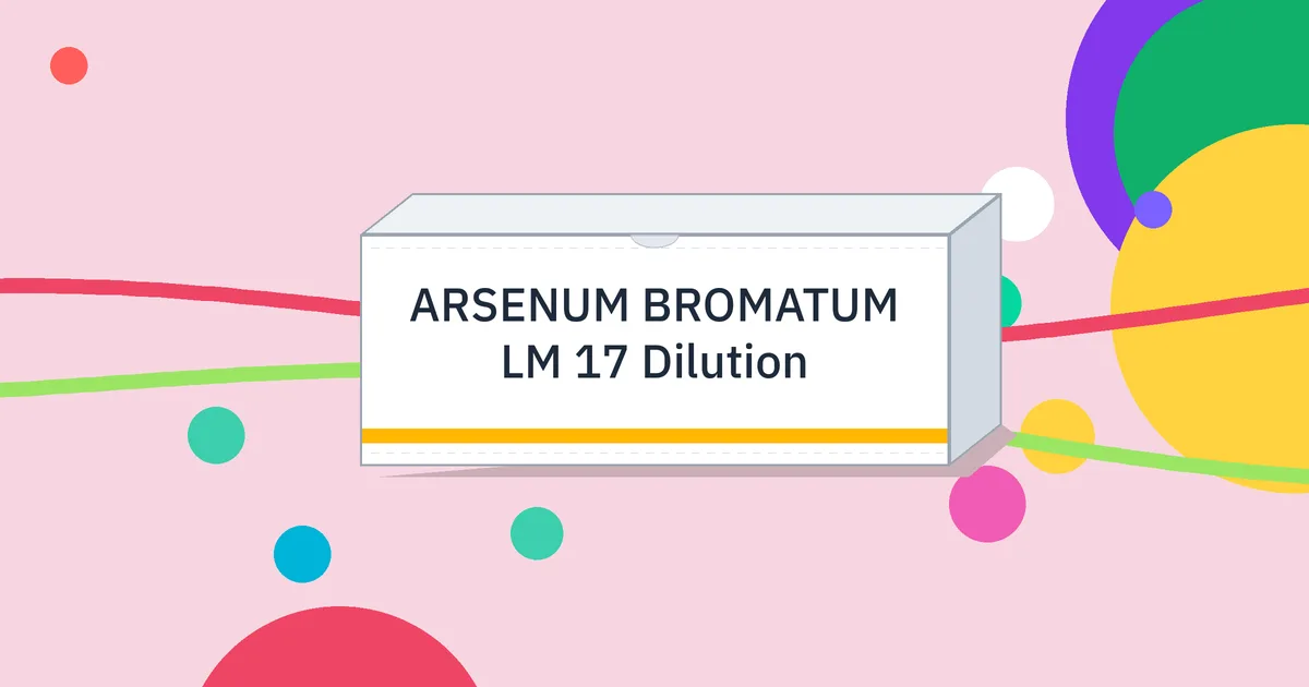 Symbolbild: Packung mit der Aufschrift ARSENUM BROMATUM LM 17 Dilution (PZN 12771375) – Verfügbarkeit und Bezug in Apotheken in Frankfurt am Main