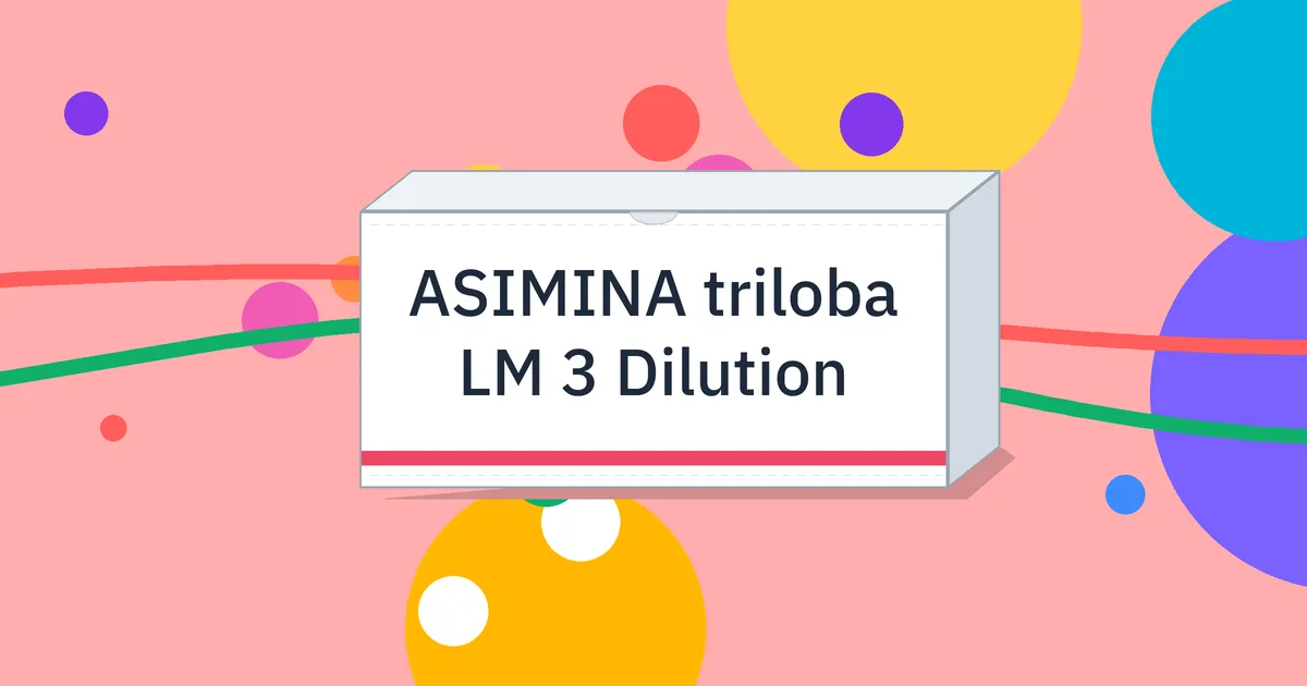 Symbolbild: Packung mit der Aufschrift ASIMINA triloba LM 3 Dilution (PZN 13401746) – Verfügbarkeit und Bezug in Apotheken in Frankfurt am Main