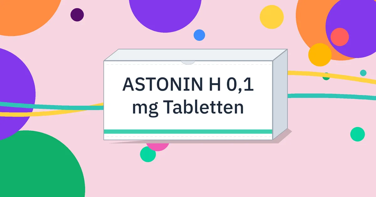 Symbolbild: Packung mit der Aufschrift ASTONIN H 0,1 mg Tabletten (PZN 12360459) – Verfügbarkeit und Bezug in Apotheken in Frankfurt am Main