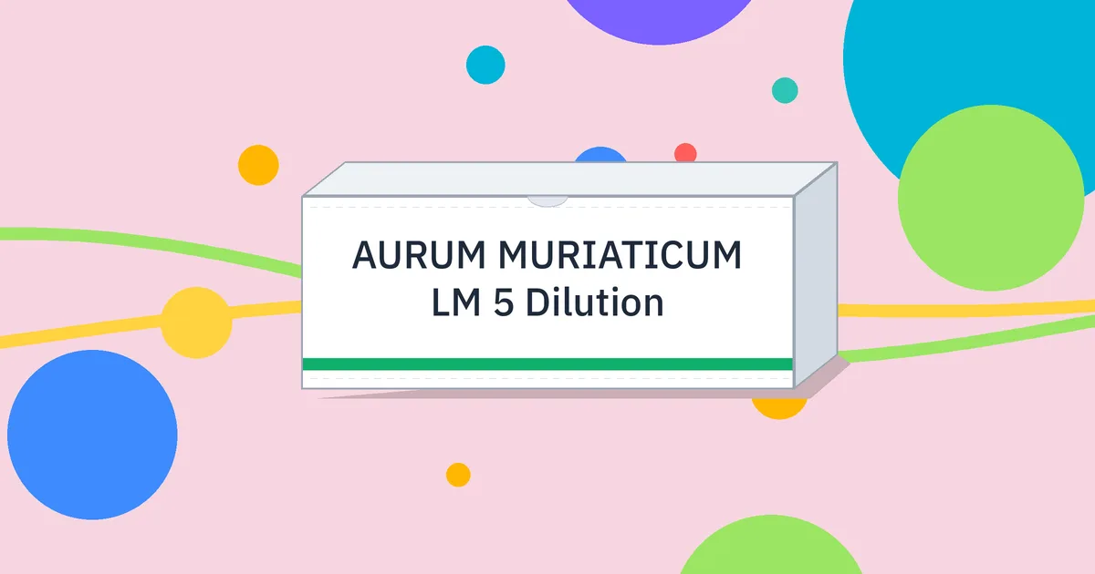 Symbolbild: Packung mit der Aufschrift AURUM MURIATICUM LM 5 Dilution (PZN 12785443) – Verfügbarkeit und Bezug in Apotheken in Frankfurt am Main