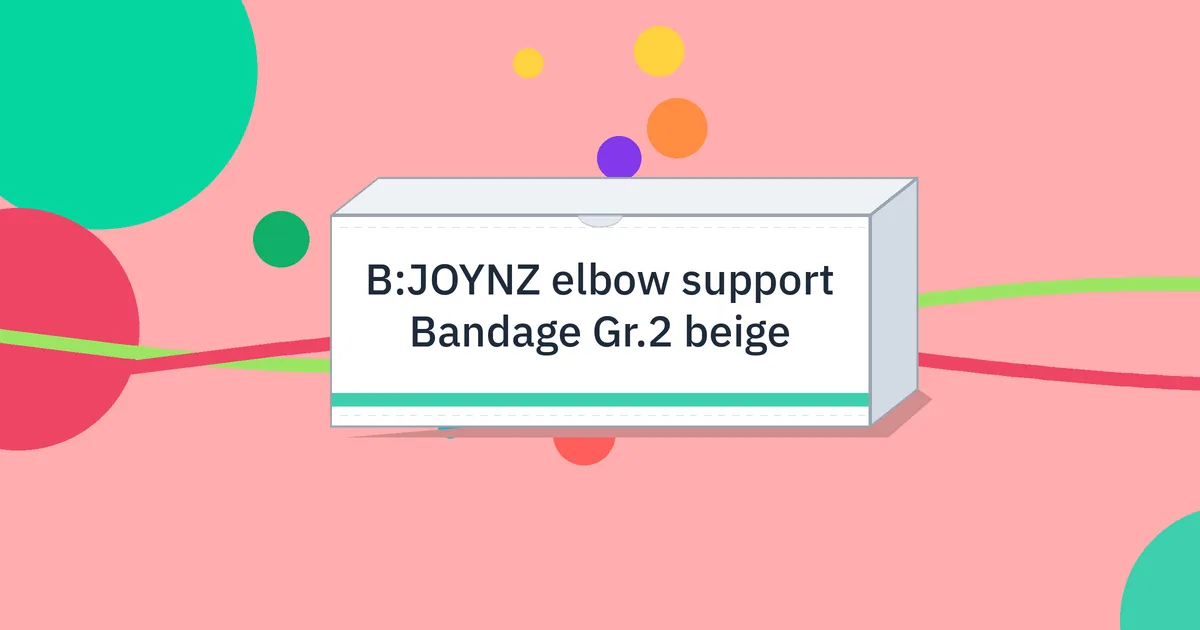 Symbolbild: Packung mit der Aufschrift B:JOYNZ elbow support Bandage Gr.2 beige (PZN 20522114) – Verfügbarkeit und Bezug in Apotheken in Frankfurt am Main