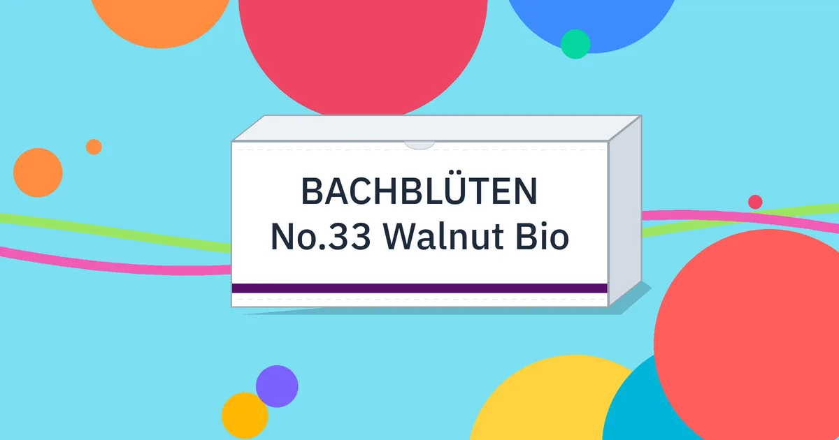 Symbolbild: Packung mit der Aufschrift BACHBLÜTEN No.33 Walnut Bio (PZN 10310842) – Verfügbarkeit und Bezug in Apotheken in Frankfurt am Main