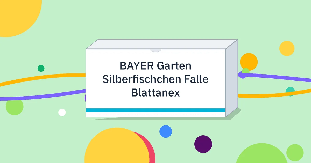 Symbolbild: Packung mit der Aufschrift BAYER Garten Silberfischchen Falle Blattanex (PZN 04882646) – Verfügbarkeit und Bezug in Apotheken in Frankfurt am Main
