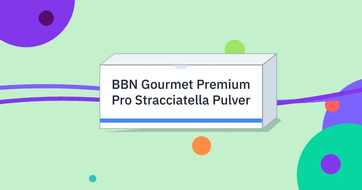 Symbolbild: Packung mit der Aufschrift BBN Gourmet Premium Pro Stracciatella Pulver (PZN 16853615) – Verfügbarkeit und Bezug in Apotheken in Frankfurt am Main