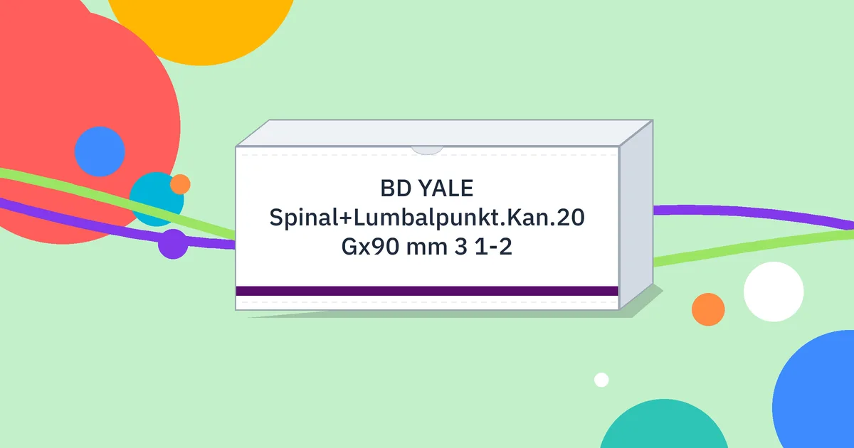 Symbolbild: Packung mit der Aufschrift BD YALE Spinal+Lumbalpunkt.Kan.20 Gx90 mm 3 1-2 (PZN 07545903) – Verfügbarkeit und Bezug in Apotheken in Frankfurt am Main