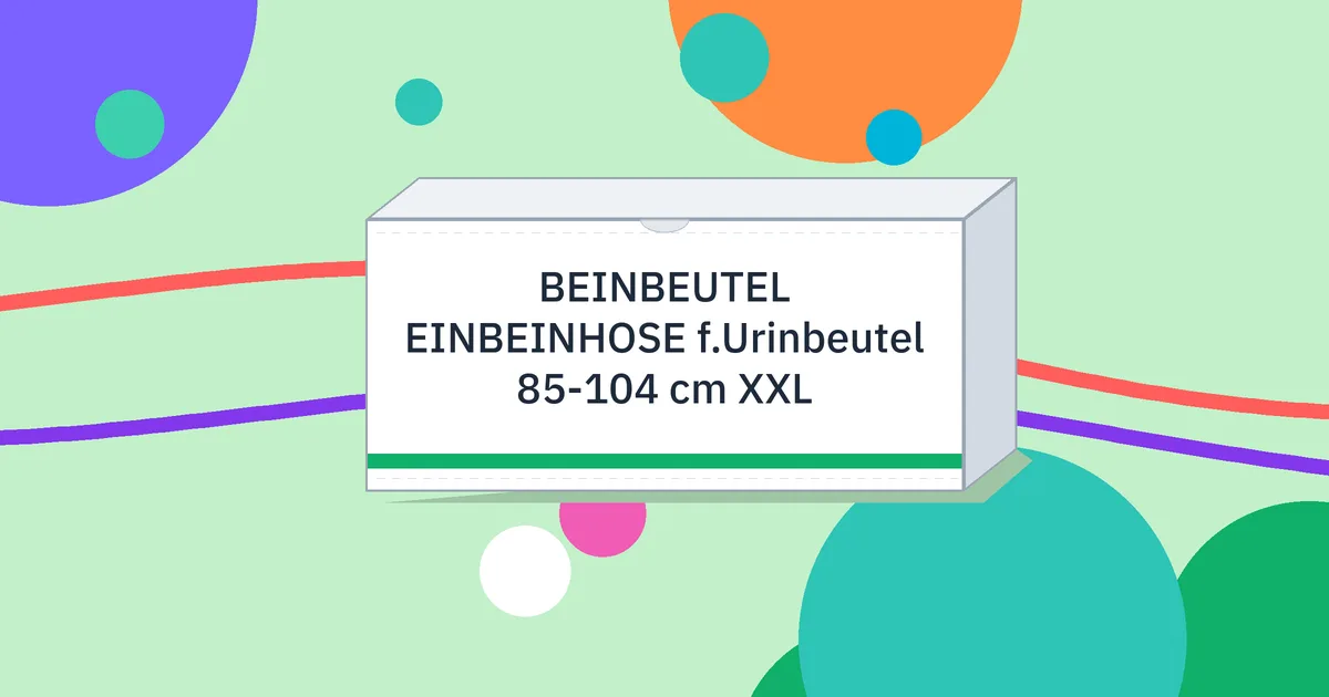 Symbolbild: Packung mit der Aufschrift BEINBEUTEL EINBEINHOSE f.Urinbeutel 85-104 cm XXL (PZN 10403911) – Verfügbarkeit und Bezug in Apotheken in Frankfurt am Main