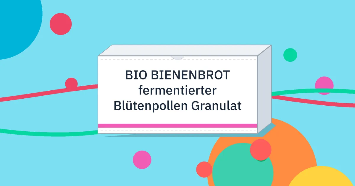 Symbolbild: Packung mit der Aufschrift BIO BIENENBROT fermentierter Blütenpollen Granulat (PZN 16400813) – Verfügbarkeit und Bezug in Apotheken in Frankfurt am Main