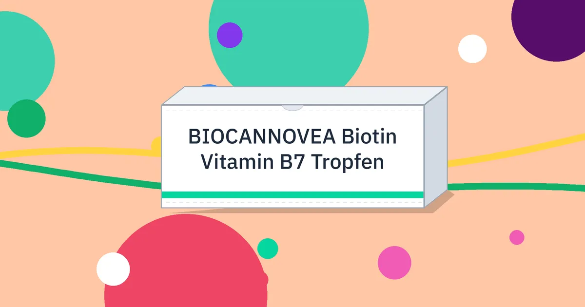 Symbolbild: Packung mit der Aufschrift BIOCANNOVEA Biotin Vitamin B7 Tropfen (PZN 17851937) – Verfügbarkeit und Bezug in Apotheken in Frankfurt am Main