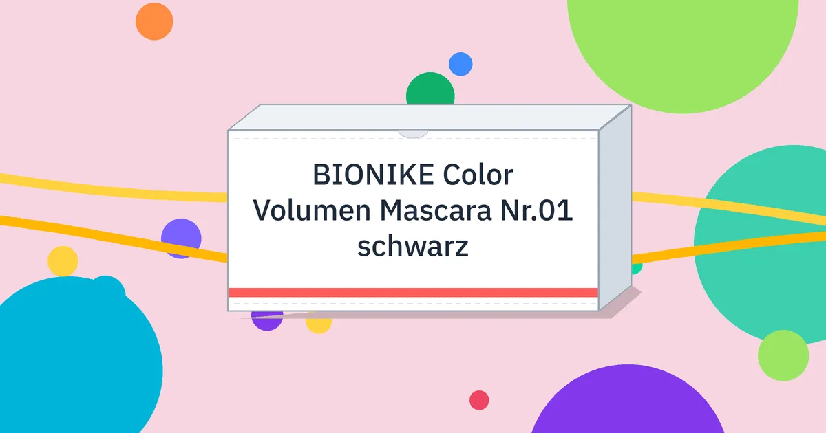 Symbolbild: Packung mit der Aufschrift BIONIKE Color Volumen Mascara Nr.01 schwarz (PZN 12606469) – Verfügbarkeit und Bezug in Apotheken in Frankfurt am Main