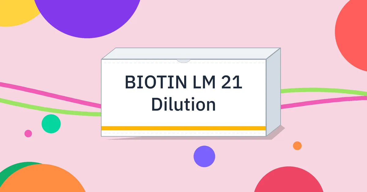 Symbolbild: Packung mit der Aufschrift BIOTIN LM 21 Dilution (PZN 12794382) – Verfügbarkeit und Bezug in Apotheken in Frankfurt am Main