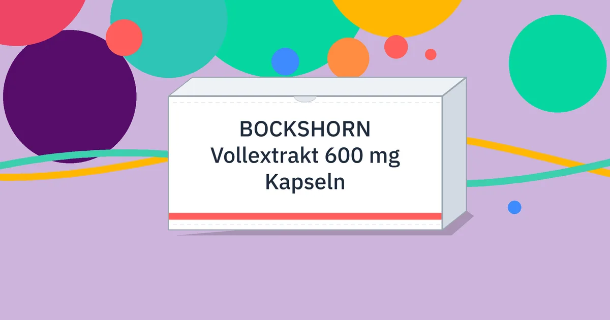 Symbolbild: Packung mit der Aufschrift BOCKSHORN Vollextrakt 600 mg Kapseln (PZN 12451185) – Verfügbarkeit und Bezug in Apotheken in Frankfurt am Main