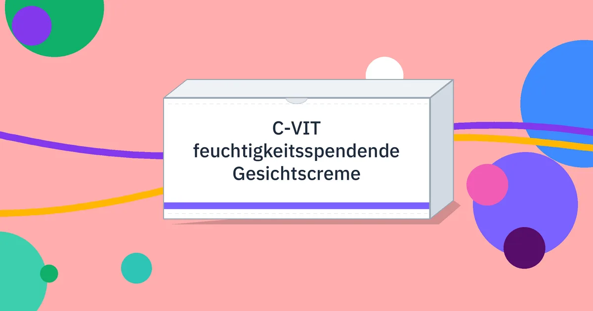 Symbolbild: Packung mit der Aufschrift C-VIT feuchtigkeitsspendende Gesichtscreme (PZN 18018207) – Verfügbarkeit und Bezug in Apotheken in Frankfurt am Main