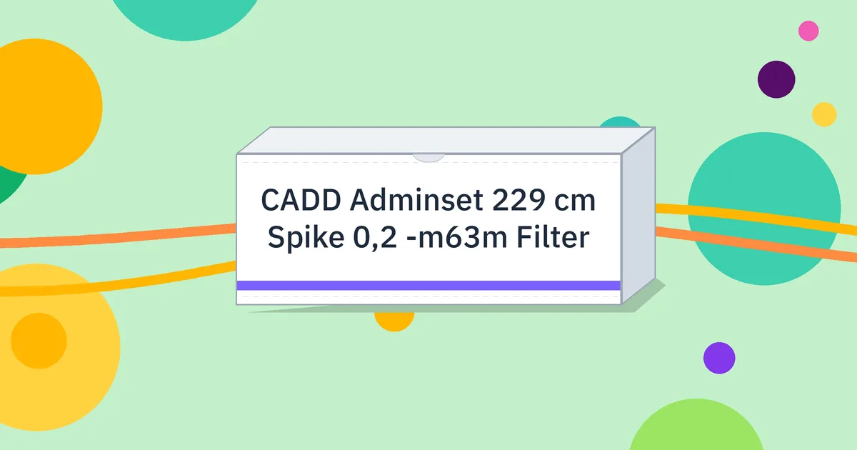 Symbolbild: Packung mit der Aufschrift CADD Adminset 229 cm Spike 0,2 -m63m Filter (PZN 10357683) – Verfügbarkeit und Bezug in Apotheken in Frankfurt am Main