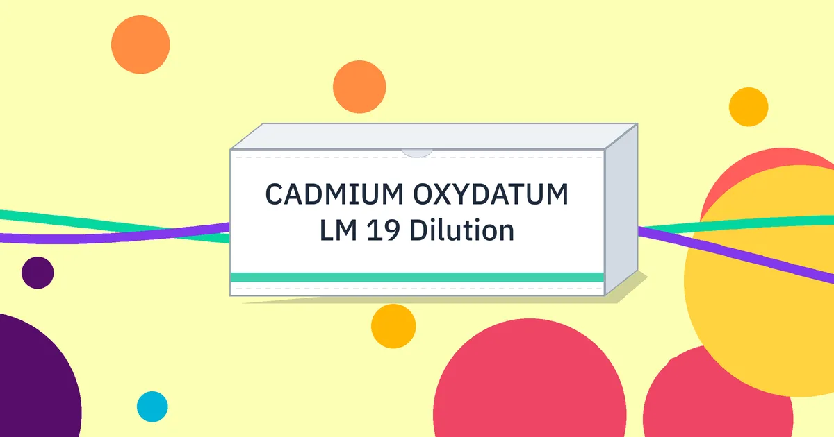 Symbolbild: Packung mit der Aufschrift CADMIUM OXYDATUM LM 19 Dilution (PZN 13401284) – Verfügbarkeit und Bezug in Apotheken in Frankfurt am Main
