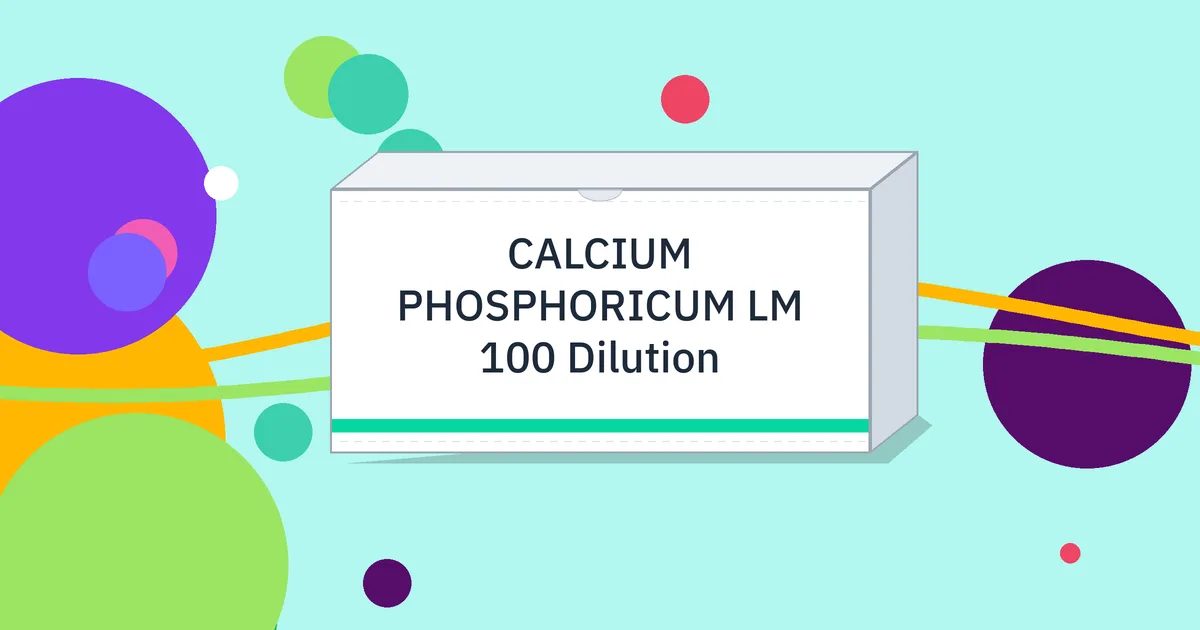 Symbolbild: Packung mit der Aufschrift CALCIUM PHOSPHORICUM LM 100 Dilution (PZN 12805482) – Verfügbarkeit und Bezug in Apotheken in Frankfurt am Main