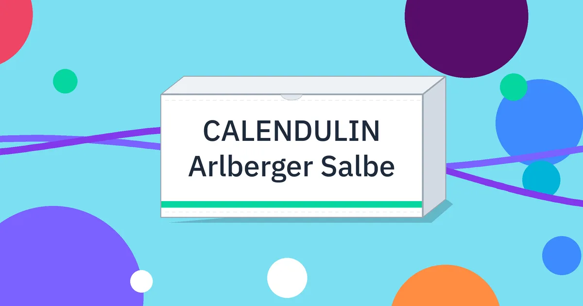 Symbolbild: Packung mit der Aufschrift CALENDULIN Arlberger Salbe (PZN 03773613) – Verfügbarkeit und Bezug in Apotheken in Frankfurt am Main