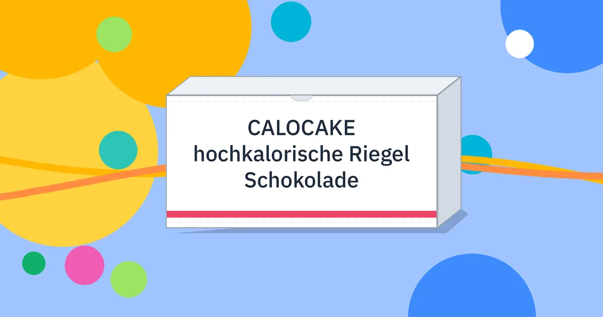 Symbolbild: Packung mit der Aufschrift CALOCAKE hochkalorische Riegel Schokolade (PZN 19439201) – Verfügbarkeit und Bezug in Apotheken in Frankfurt am Main