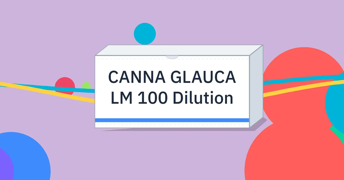 Symbolbild: Packung mit der Aufschrift CANNA GLAUCA LM 100 Dilution (PZN 13413270) – Verfügbarkeit und Bezug in Apotheken in Frankfurt am Main