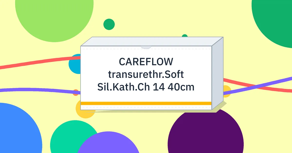 Symbolbild: Packung mit der Aufschrift CAREFLOW transurethr.Soft Sil.Kath.Ch 14 40cm (PZN 17883251) – Verfügbarkeit und Bezug in Apotheken in Frankfurt am Main