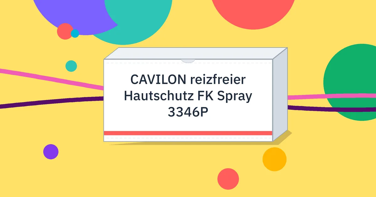 Symbolbild: Packung mit der Aufschrift CAVILON reizfreier Hautschutz FK Spray 3346P (PZN 06916757) – Verfügbarkeit und Bezug in Apotheken in Frankfurt am Main