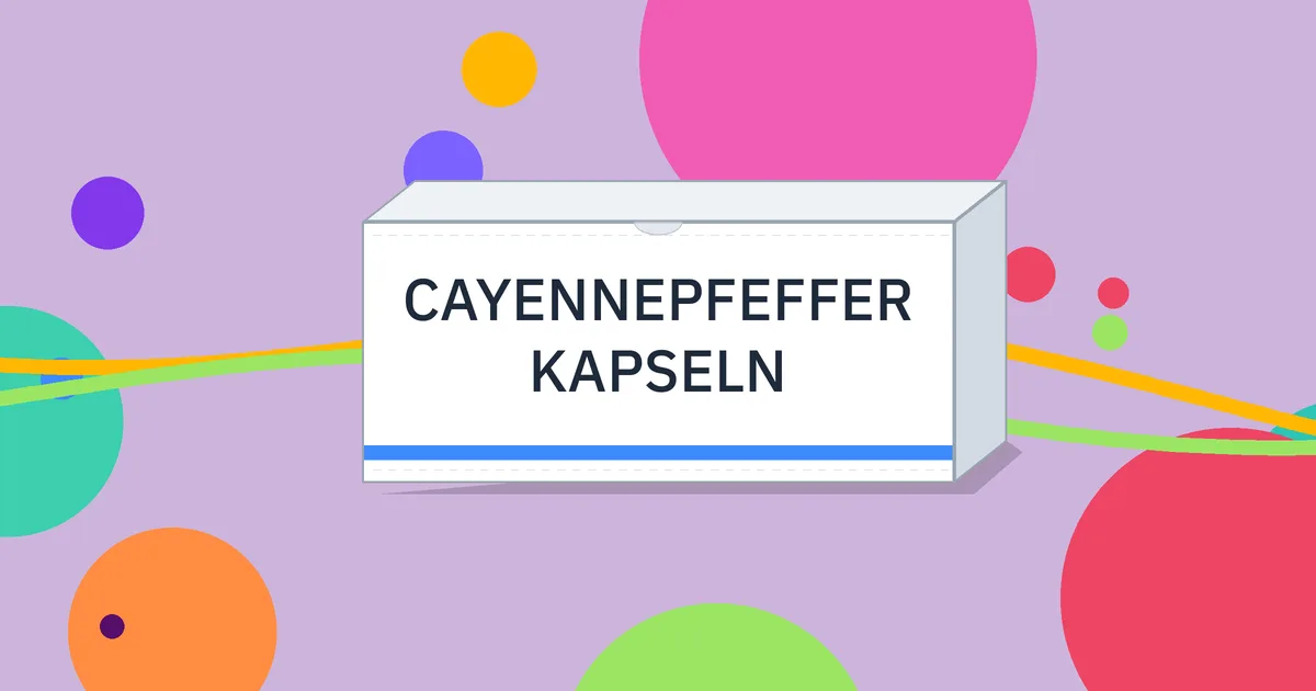 Symbolbild: Packung mit der Aufschrift CAYENNEPFEFFER KAPSELN (PZN 03435589) – Verfügbarkeit und Bezug in Apotheken in Frankfurt am Main