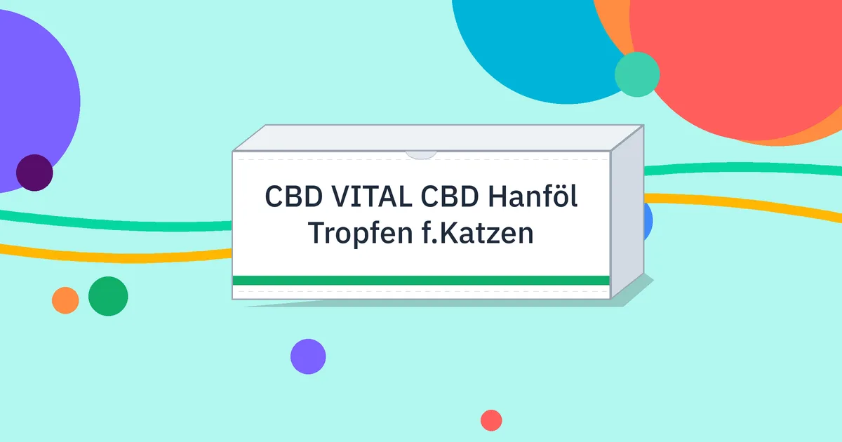 Symbolbild: Packung mit der Aufschrift CBD VITAL CBD Hanföl Tropfen f.Katzen (PZN 16887620) – Verfügbarkeit und Bezug in Apotheken in Frankfurt am Main