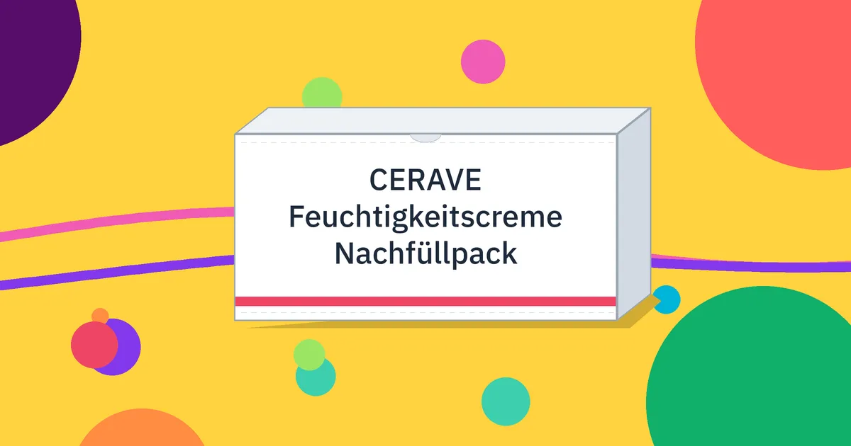 Symbolbild: Packung mit der Aufschrift CERAVE Feuchtigkeitscreme Nachfüllpack (PZN 19847928) – Verfügbarkeit und Bezug in Apotheken in Frankfurt am Main