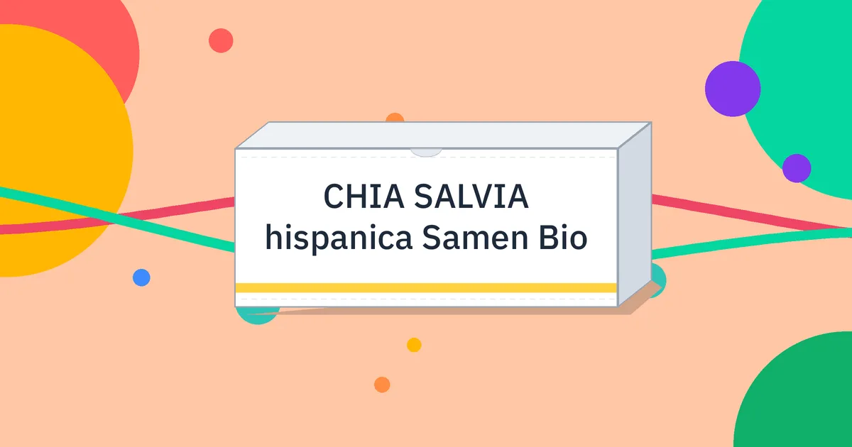 Symbolbild: Packung mit der Aufschrift CHIA SALVIA hispanica Samen Bio (PZN 10176438) – Verfügbarkeit und Bezug in Apotheken in Frankfurt am Main