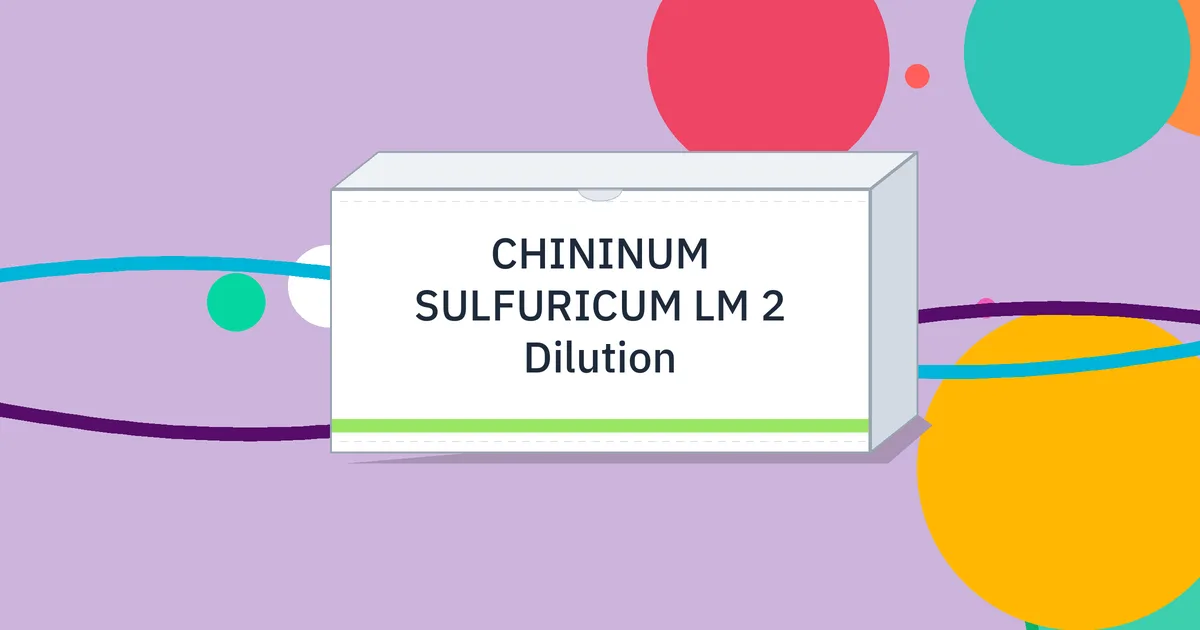 Symbolbild: Packung mit der Aufschrift CHININUM SULFURICUM LM 2 Dilution (PZN 12815925) – Verfügbarkeit und Bezug in Apotheken in Frankfurt am Main