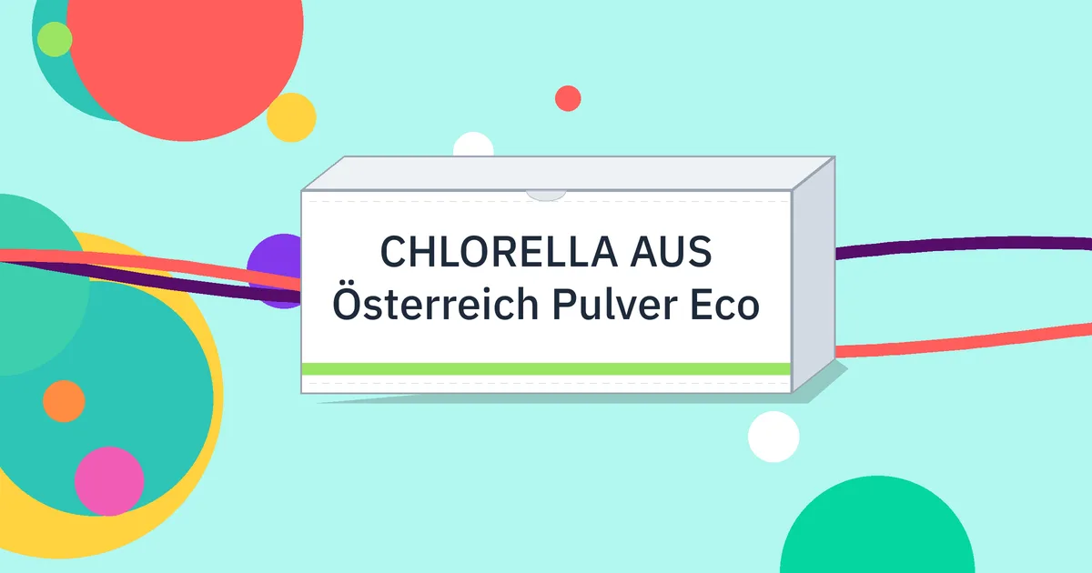 Symbolbild: Packung mit der Aufschrift CHLORELLA AUS Österreich Pulver Eco (PZN 18135427) – Verfügbarkeit und Bezug in Apotheken in Frankfurt am Main