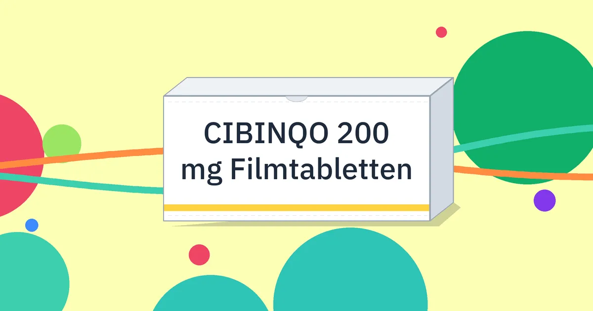 Symbolbild: Packung mit der Aufschrift CIBINQO 200 mg Filmtabletten (PZN 19177327) – Verfügbarkeit und Bezug in Apotheken in Frankfurt am Main
