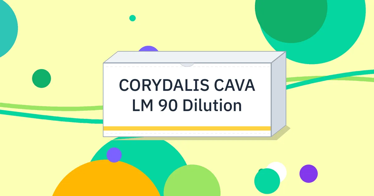 Symbolbild: Packung mit der Aufschrift CORYDALIS CAVA LM 90 Dilution (PZN 13453803) – Verfügbarkeit und Bezug in Apotheken in Frankfurt am Main