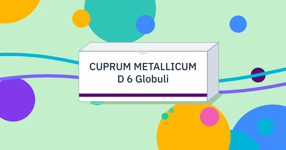 Symbolbild: Packung mit der Aufschrift CUPRUM METALLICUM D 6 Globuli (PZN 18759323) – Verfügbarkeit und Bezug in Apotheken in Frankfurt am Main