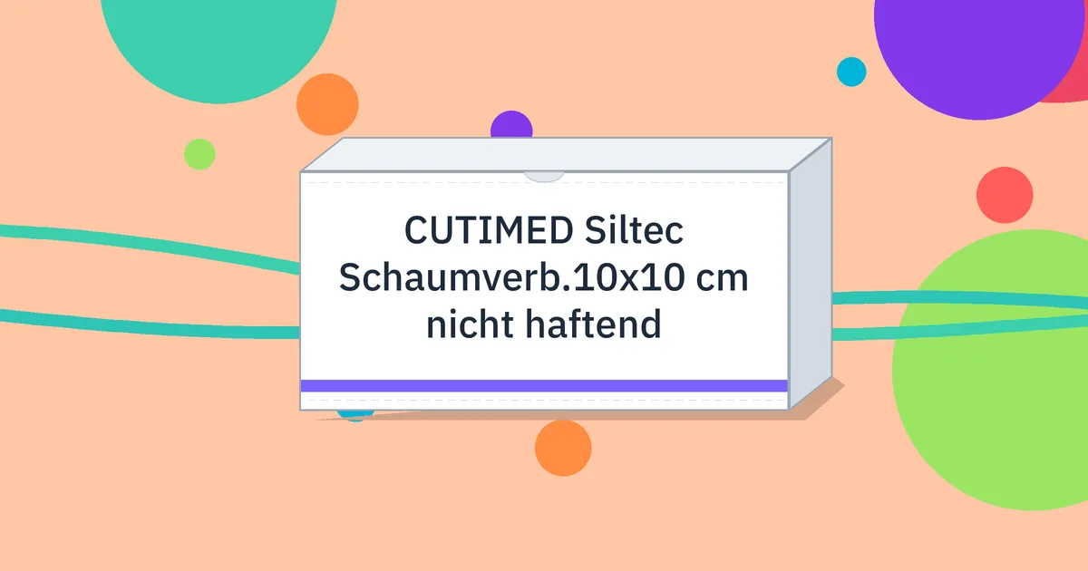 Symbolbild: Packung mit der Aufschrift CUTIMED Siltec Schaumverb.10x10 cm nicht haftend (PZN 19995043) – Verfügbarkeit und Bezug in Apotheken in Frankfurt am Main