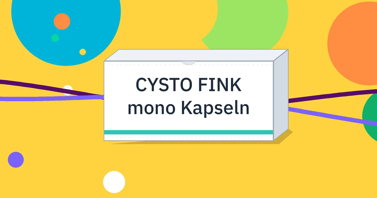 Symbolbild: Packung mit der Aufschrift CYSTO FINK mono Kapseln (PZN 01267739) – Verfügbarkeit und Bezug in Apotheken in Frankfurt am Main