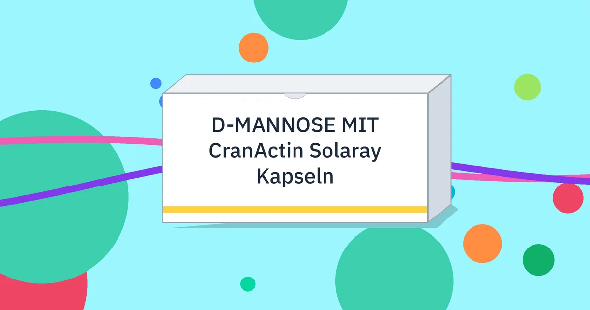 Symbolbild: Packung mit der Aufschrift D-MANNOSE MIT CranActin Solaray Kapseln (PZN 17253751) – Verfügbarkeit und Bezug in Apotheken in Frankfurt am Main