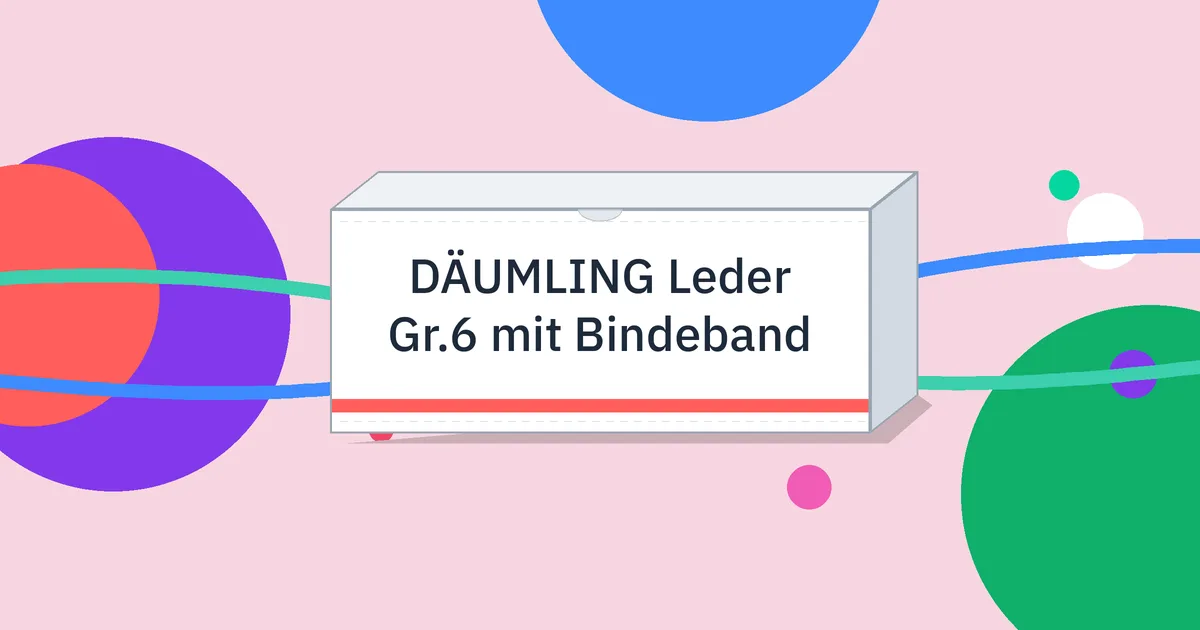 Symbolbild: Packung mit der Aufschrift DÄUMLING Leder Gr.6 mit Bindeband (PZN 05467240) – Verfügbarkeit und Bezug in Apotheken in Frankfurt am Main