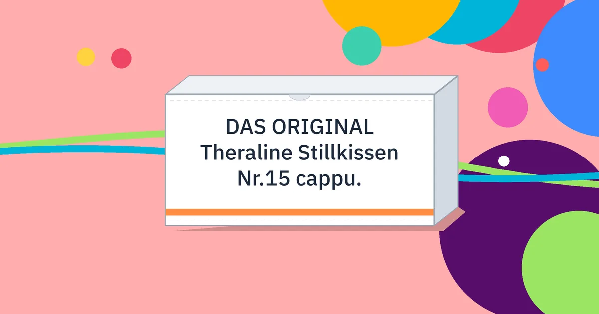 Symbolbild: Packung mit der Aufschrift DAS ORIGINAL Theraline Stillkissen Nr.15 cappu. (PZN 09531928) – Verfügbarkeit und Bezug in Apotheken in Frankfurt am Main