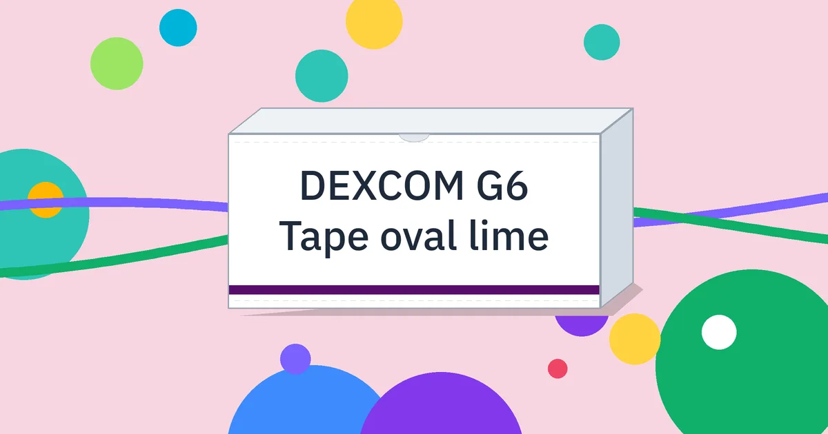Symbolbild: Packung mit der Aufschrift DEXCOM G6 Tape oval lime (PZN 18178744) – Verfügbarkeit und Bezug in Apotheken in Frankfurt am Main