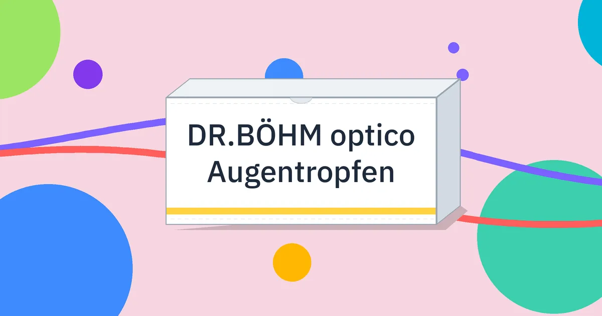 Symbolbild: Packung mit der Aufschrift DR.BÖHM optico Augentropfen (PZN 19280640) – Verfügbarkeit und Bezug in Apotheken in Frankfurt am Main
