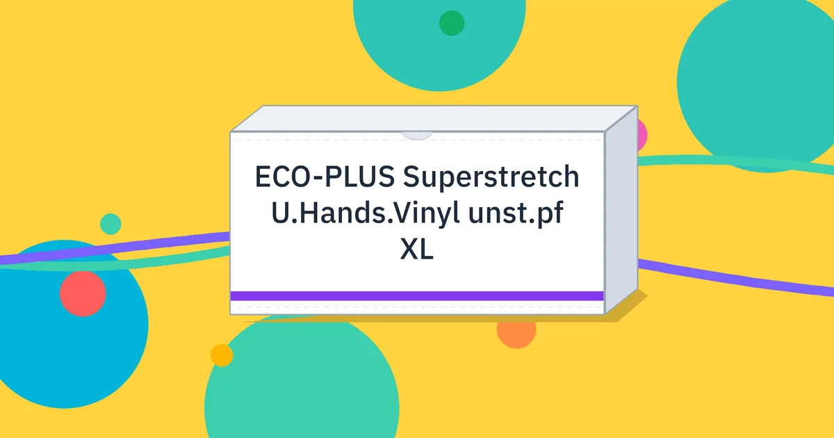 Symbolbild: Packung mit der Aufschrift ECO-PLUS Superstretch U.Hands.Vinyl unst.pf XL (PZN 15417912) – Verfügbarkeit und Bezug in Apotheken in Frankfurt am Main